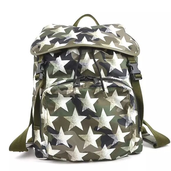 Valentino | Bags | Auth Valentino Garavani Camouflage Star Backpack Khakiwhite | Poshmark
